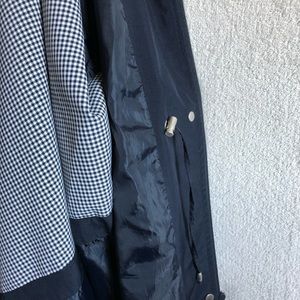Signature | Jackets & Coats | Navy Blue Spring Coat Jacket Checkered ...